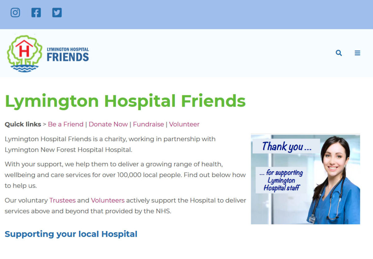 Lymington Hospital Friends - Case Studies - New Forest Online Ltd