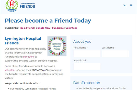 Lymington Hospital Friends - Case Studies - New Forest Online Ltd